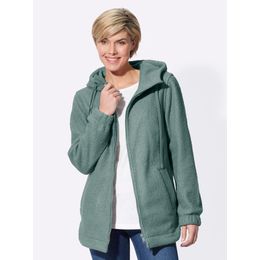 Bouclèjacke Classic Basics, Damen, Gr. 50, grün (jade), 100% Polyester, unifarben, Jacken