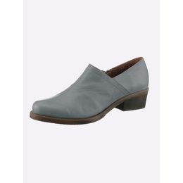 Stiefelette Andrea Conti, Damen, Gr. 39, grau, Glattleder, Leder, Rindsleder, Schuhe Stiefelette