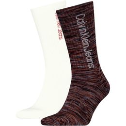 Calvin Klein Jeans Socken 2 Paar tlg. mit seitlichem Logoschriftzug burgundy red Herrensocken im Doppelpack