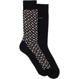 BOSS Herren BOSS Socken &raquo;2P RS Monogram CC&laquo; Packung, 2 Stk. tlg. mit Logo schwarz 39-42