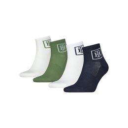 Tommy Hilfiger Kurzsocken mit Mesh-Front f&uuml;r Atmungsaktivit&auml;t navy-green 39-42 39-42 Herrensocken von Tommy Hilfiger