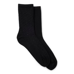 BOSS Damen BOSS Freizeitsocken &raquo;2P RS Monogram CC&laquo; Packung, 2er-Pack, 2 Stk. tlg. aus weicher Baumwollmischung schwarz 35-38