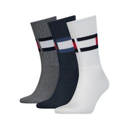 Tommy Hilfiger Sportsocken »TH Crew Socks 3-pack« Packung, 3 Paar tlg. mit großem Flag-Logo blue / red / black 39-42 39-42 Herrensocken von Tommy...