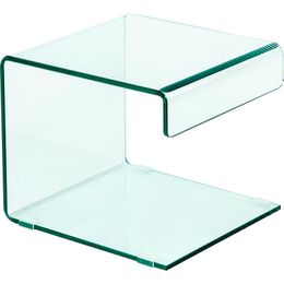 PAROLI Beistelltisch Sicherheitsglas ESG transparent + transparent + transparent