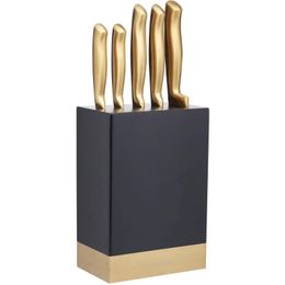 MASTER CLASS Messerblock &raquo;MasterClass&laquo; 6 Stk. mit Edelstahlmesserset Messingfarbig