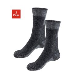 H.I.S. H.I.S Herren Wandersocken Packung, 2 Paar tlg. mit extra St&uuml;tzfunktion und Polsterung schwarz 39-42