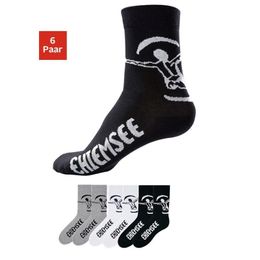 Chiemsee Freizeitsocken Packung, 6 Paar tlg. in pflegeleichter Markenqualit&auml;t wei&szlig;, schwarz, grau 39-42 39-42 Socke f&uuml;r Sport und Freizeit