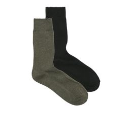 Jack & Jones Jack & Jones Herren Freizeitsocken &raquo;JAC &ndash; Socken im 2er-Pack mit Stretch f&uuml;r optimale Passform&laquo; Packung, 2 Paar tlg. basic, Baumwollmischung schwarz 