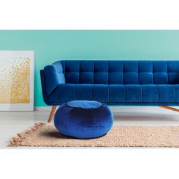 Kayoom Sitzhocker &raquo;Pouf Taj Mahal 325, trendige samtige Oberfl&auml;che&laquo; 1 Stk. tlg. samtweich, farbig, modern, orientalisches Design Blau