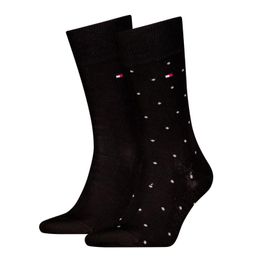 Tommy Hilfiger Herren Socken &raquo;TH MEN SOCK 2P DOT&laquo; 2 Paar, 2 Paar tlg. mit klassischer Markenpr&auml;gung schwarz 39-42