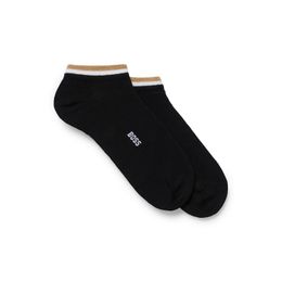 BOSS Sneakersocken »2P AS Uni stripe CC« Packung, 2er, mit geringeltem Abschluss Black_001 43-46 43-46 2er Pack Sneaker Socken von BOSS Black Menswear