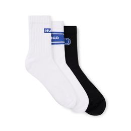 HUGO UNDERWEAR Socken »3P QS BLUE DESIGN« Packung, 3 Paar tlg. mit Branding UNISEX Sportsocken Open Miscellaneous 960 40-46 40-46 Socken von HUGO Blue