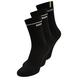 BOSS Basicsocken »3P QS Iconic CC SP W« 3 Paar tlg. kontrastfarbene Details Black 001 35-38 35-38 3er Pack Socken von BOSS