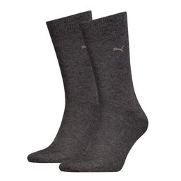 Puma Herren Puma Socken &raquo;Puma MEN CLASSIC SOCK 2P&laquo; Set, 2 Paar, 2 Stk. tlg. mit modischem Branding grau 43-46