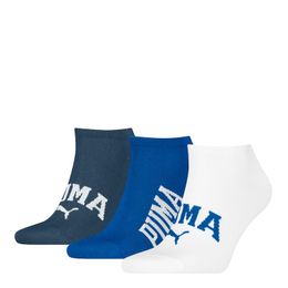 Puma Sneakersocken 3er Pack, 3 Stk. tlg. mit verst&auml;rkter Ferse und Zehenbereich blue combo 39-42 39-42 Unterst&uuml;tzung des Fu&szlig;bogens f&uuml;r bessere...