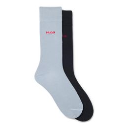HUGO UNDERWEAR Businesssocken &raquo;2P RS UNI CC&laquo; Packung, 2er Pack, 2 Stk. tlg. mit kontrastfarbenem HUGO Logo-Schriftzug dunkelblau/grau 43-46 43-46...