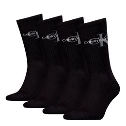 Calvin Klein Jeans Socken »CKJ MEN SOCK 4P MONOGRAM ECOM« 4 Paar, mit Logo am Schaft black 43-46 43-46 Crewsocks von Calvin Klein