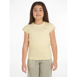 Tommy Hilfiger T-Shirt »ESSENTIAL RUFFLE SLEEVE TOP«, für Babys Lemon Zest 80 80 T-Shirt von Tommy Hilfiger für Babys