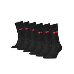 Levi's Levi's Herren Socken &raquo;LEVIS REGULAR CUT BATWING LOGO 6P RECYCLED CO ECOM&laquo; Packung, 6 Paar, 6 Stk. tlg. mit breitem Logobund schwarz 39-42
