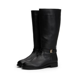 Tommy Hilfiger Stiefel »TH BUCKLE RIDING LTHR LONG BOOT«, Blockabsatz, Langschaftstiefel, Businessstiefel mit Zierschnalle schwarz 41 41...