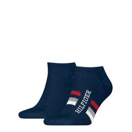 Tommy Hilfiger Sneakersocken »TH MEN SNEAKER 2P HILFIGER TAB« 2 Paar, Atmungsaktiv, Markenlogo navy 43-46 43-46 Herren-Kurzsocken von Tommy Hilfiger