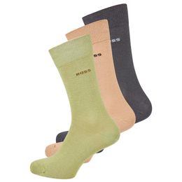BOSS Damen BOSS Freizeitsocken 3 Paar tlg. mit Logoschriftzug bunt 39-42