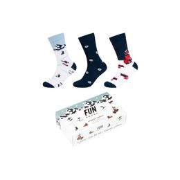 Fun Socks Damen Sneakersocken &raquo;motifs&laquo; 3 Paar tlg. mit elastischem Bund 41-46