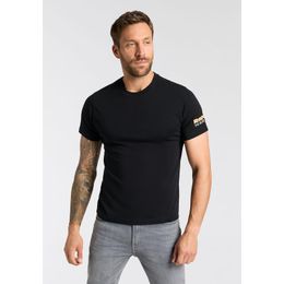 Replay T-Shirt druck am Ärmelabschluss black XL XL T-Shirt von Replay