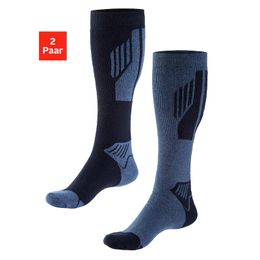 H.I.S. H.I.S Skistr&uuml;mpfe Packung, 2 Stk. tlg. mit bequemem Vollfrottee 1x marine/ jeans meliert, 1x jeans meliert/ marine 35-38 35-38 Sportliche...