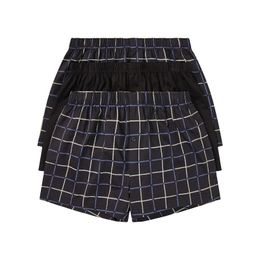 bonprix Boxer &raquo;Lockere Jersey Boxershorts aus Baumwolle (3er Pack)&laquo;, 3 Stk. Lockere Jersey Boxershorts aus Baumwolle (3er Pack) schwarz/blau...