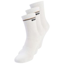 BOSS Basicsocken »3P QS Iconic CC SP W« 3 Stk. tlg. kontrastfarbene Details White 100 35-38 35-38 3er Pack Socken von BOSS
