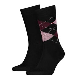 Tommy Hilfiger Socken &raquo;TH MEN SOCK CHECK 2P&laquo; 2 Paar, 2 Stk. tlg. mit klassischem Argyle-Design Burgundy 43-46 43-46 Gek&auml;mmte Baumwolle