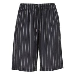 Urban Classics Shorts »Pinstripe Trackshorts« black-white L - US-Größen US-Größen L Bequeme Sweat Shorts fuer Sport und Freizeit