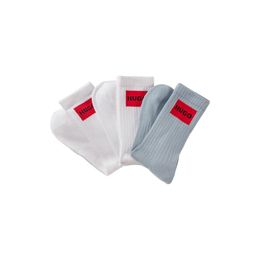 HUGO UNDERWEAR Freizeitsocken »3P QS RIB LABEL« Packung, 3er, 3 Paar tlg. mit kontrastfarbenen HUGO Logo Open Blue 483 39-42 39-42 3er Pack...