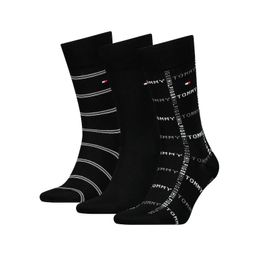 Tommy Hilfiger Socken Packung, 3 Paar tlg. mit Logostickerei black 39-42 39-42 Herrensocken von Tommy Hilfiger