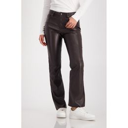 monari Lederimitathose Regular fit brownie 42 - N-Gr N-Gr 42 Elegante Fake-Lederhose von monari