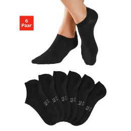 H.I.S. H.I.S Damen Sneakersocken Packung, 6 Stk. tlg. mit besonders kurzem Schaft schwarz 35-38