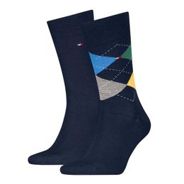 Tommy Hilfiger Socken &raquo;TH MEN SOCK CHECK 2P&laquo; 2 Paar, 2 Paar tlg. mit klassischem Argyle-Design navy 43-46 43-46 Gek&auml;mmte Baumwolle