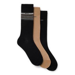 BOSS Freizeitsocken »3P RS Rib Stripe« Packung, 3 Paar tlg. mit Logo braun 39-42 39-42 3er Pack Socken von BOSS