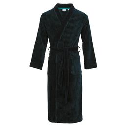 Carl Ross Herrenbademantel &raquo;582100&laquo; 1 Stk. night blue/emerald green 48/50 pflegeleichtes Veloursfrottier