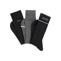 BOSS Freizeitsocken &raquo;3P RS Rib Fine CC&laquo; Packung, 3er Pack, 3 Stk. tlg. mit Logo Open Miscellaneous 960 43-46 43-46 3er Pack Freizeitsocken von BOSS