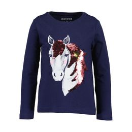 Blue Seven Langarmshirt &raquo;Langarmshirt&laquo; 1 Stk. 564 - ULTRAMARIN 128 128 M&auml;dchen Langarmshirt mit gro&szlig;em Print