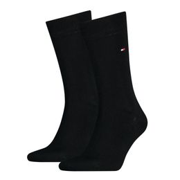 Tommy Hilfiger Socken »TH MEN SOCK CLASSIC 2P« 2 Paar, Mit eingestricktem Flag-Logo black 39-42 39-42 Klassische Herrenstrümpfe