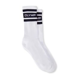 OLYMP Herren OLYMP Sportsocken 2 Stk. tlg. Baumwollmischung, elastisch wei&szlig; 43-44