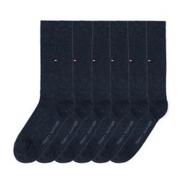 Tommy Hilfiger Herren Socken &raquo;TH MEN SOCK 6P ECOM&laquo; Packung, 6 Paar, 6 Paar tlg. Gek&auml;mmte Baumwolle, atmungsaktiv, druckfreier Bund blau 47-49