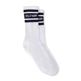 OLYMP Sportsocken 2 Paar tlg. Baumwollmischung, elastisch weiss 41-42 41-42 2er Pack sportliche Socken