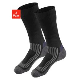 H.I.S. H.I.S Wandersocken Packung, 2 Stk. tlg. weich gepolstert 2x schwarz 39/42 39/42 Outdoor Wandersocken mit hohem Baumwollanteil