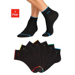 H.I.S. H.I.S Kurzsocken Packung, 7 Stk. tlg. mit farbigen Bündchen 7x schwarz 39-42 39-42 Herrensocken im 7er- Pack