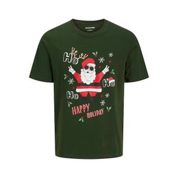 Jack & Jones PlusSize JACK & JONES PLUSSIZE Kurzarmshirt &raquo;JJCHRISTMAS TEE SS CREW NECK PLS&laquo; Kombu Green 6XL 6XL T-Shirt von Jack & Jones Plus Size