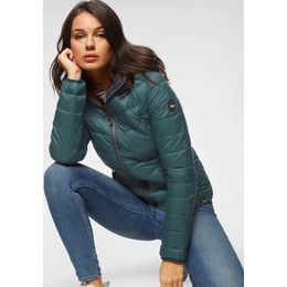 Polarino Steppjacke mit Kapuze Übergangsjacke für kühle Tage, aus leichtem Webmaterial flaschengrün 40 40 Steppjacke von Polarino: ideal für kühle...
